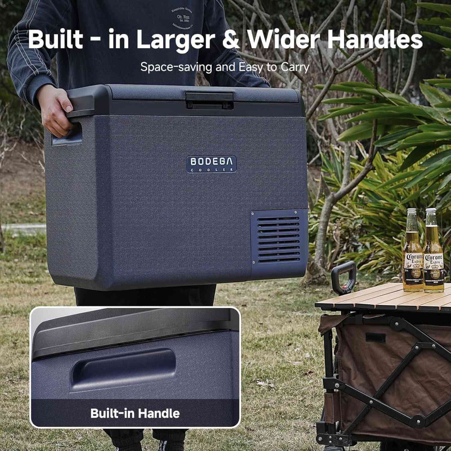 Bodegacooler Electric Cooler Portable Fridge Freezer IPX4 Rating Water