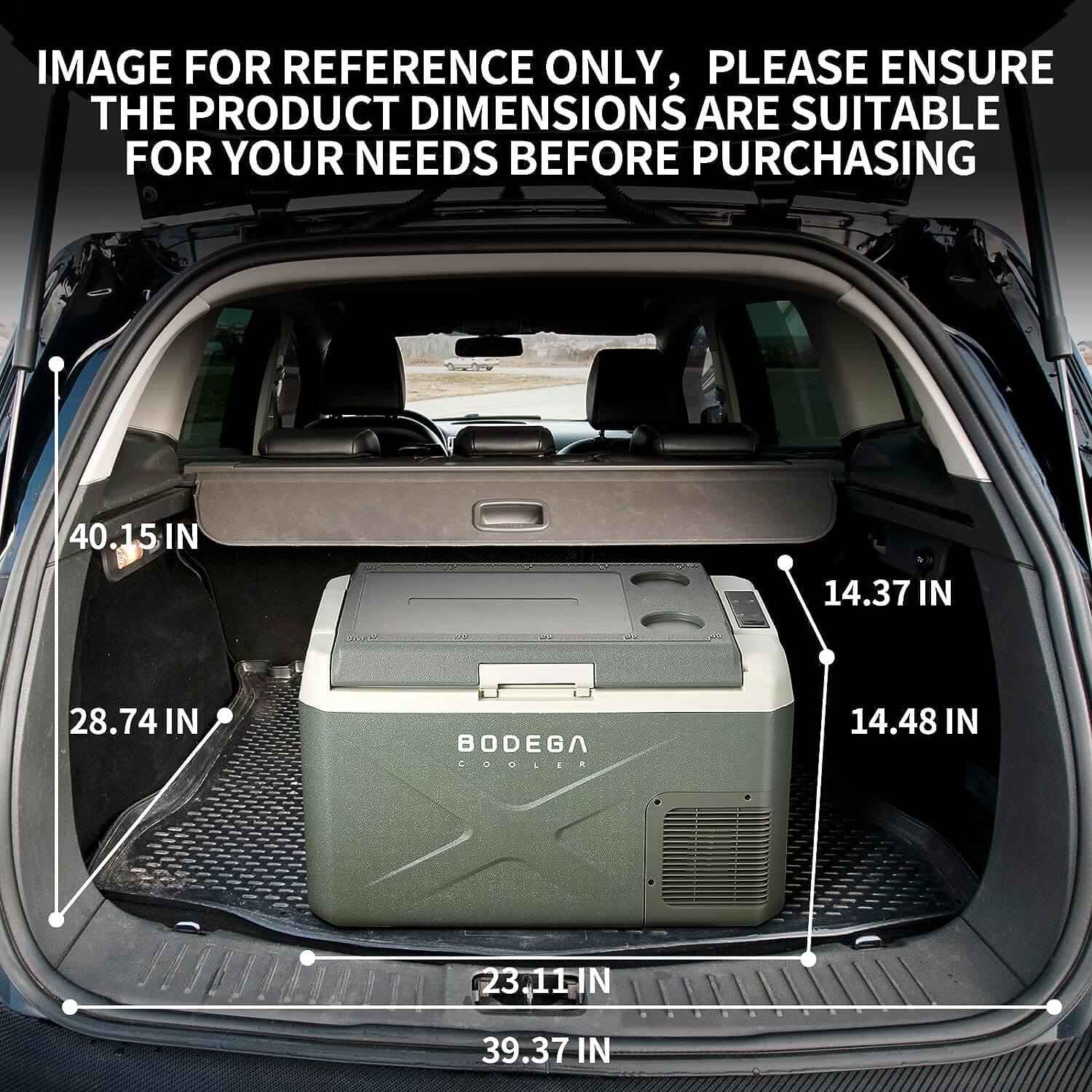 BODEGA cooler 12 Volt Car Refrigerator 26/32/42/53qt Portable Freezer