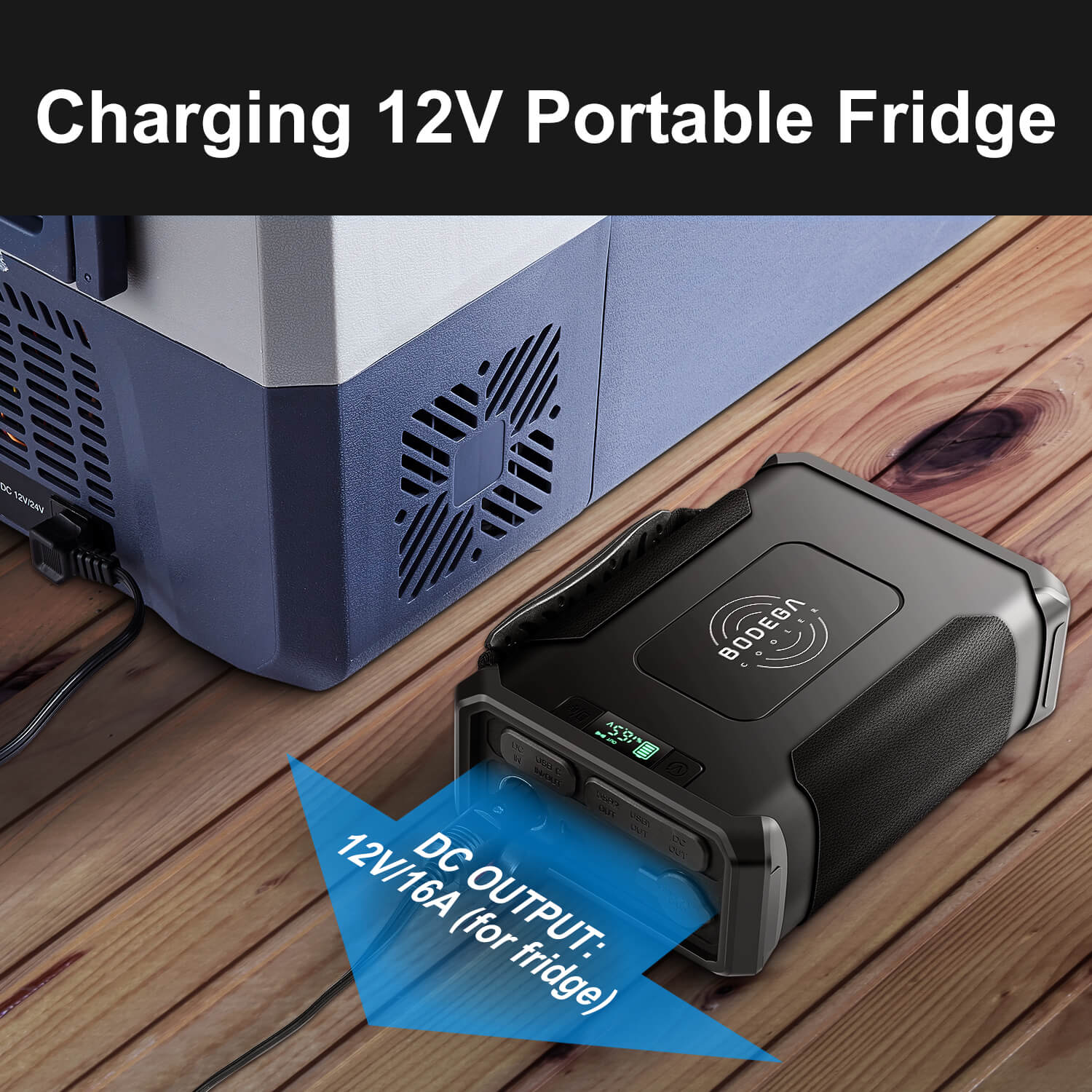 Bodegacooler 96000mAh/307.2Wh LiFePO4 Battery Backup GP50 for Outdoor
