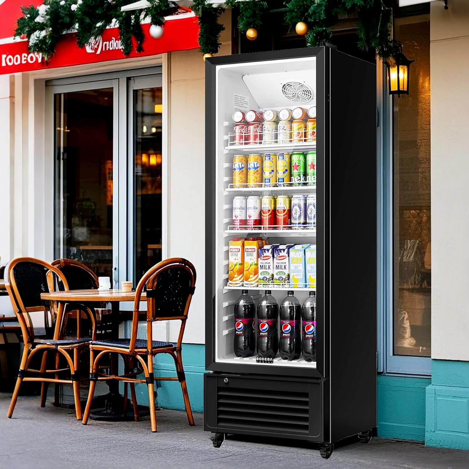 Bodega cooler Upright Display refrigerator Commercial Fridge 10.2 Cu.F