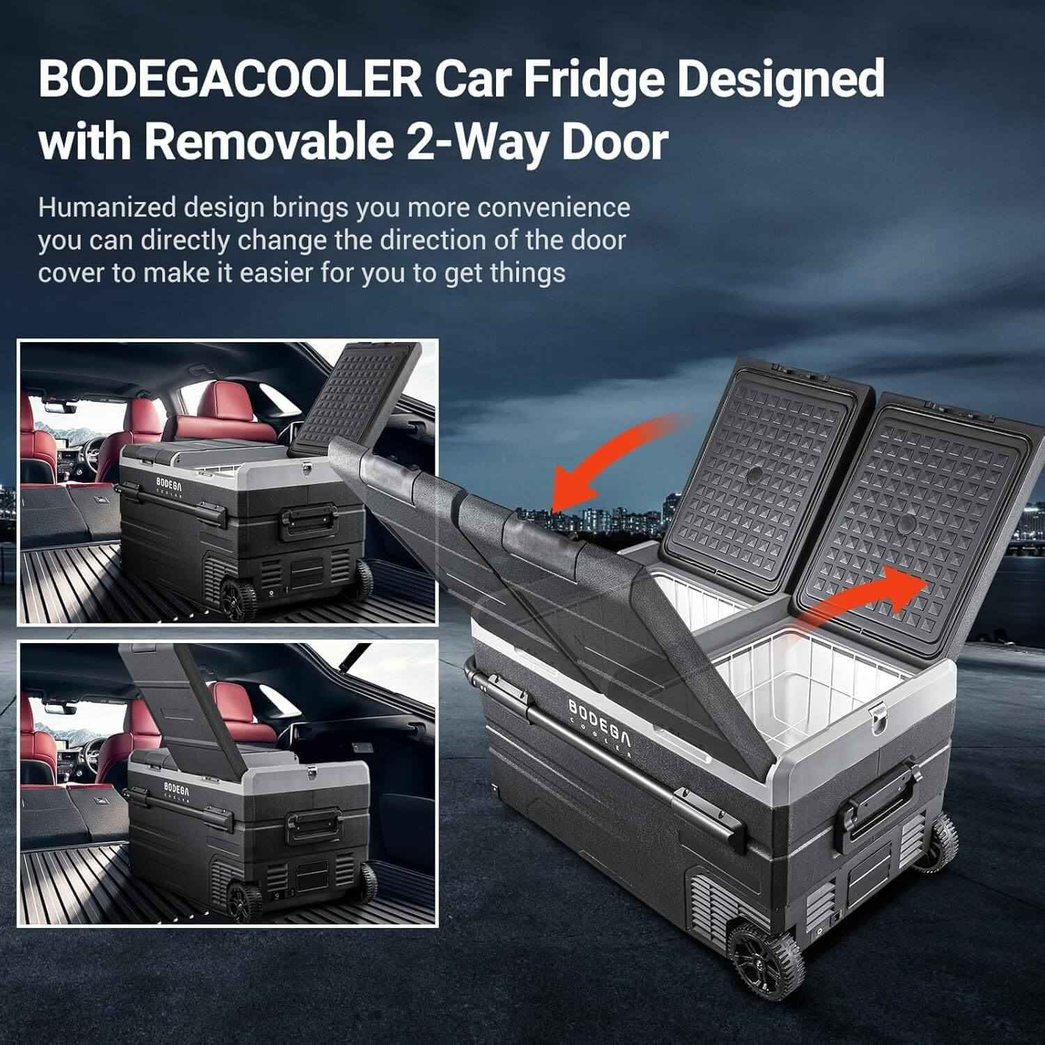 BODEGACOOLER Pro Dual-Zone Portable Refrigerator | 12V/24V Compressor