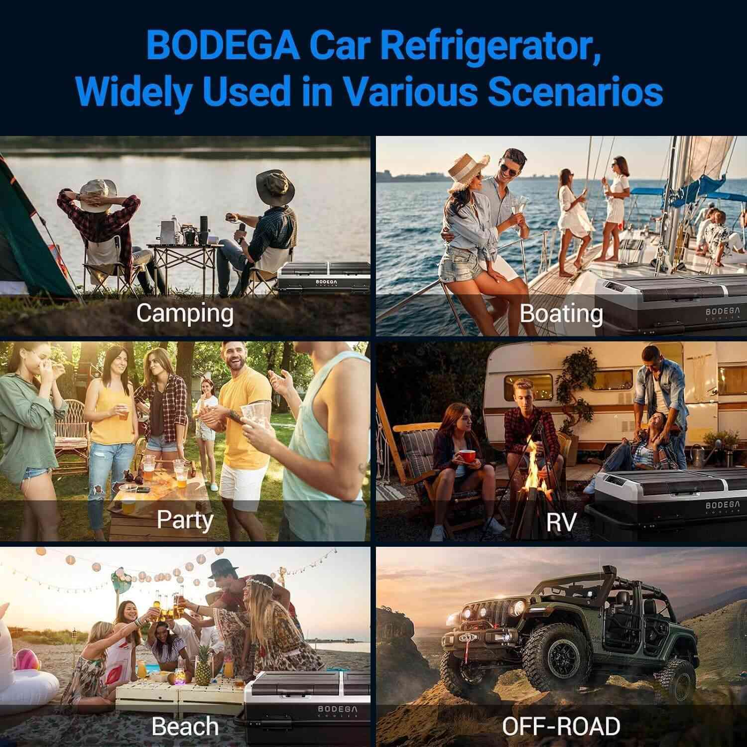 BODEGACOOLER Pro Dual-Zone Portable Refrigerator | 12V/24V Compressor