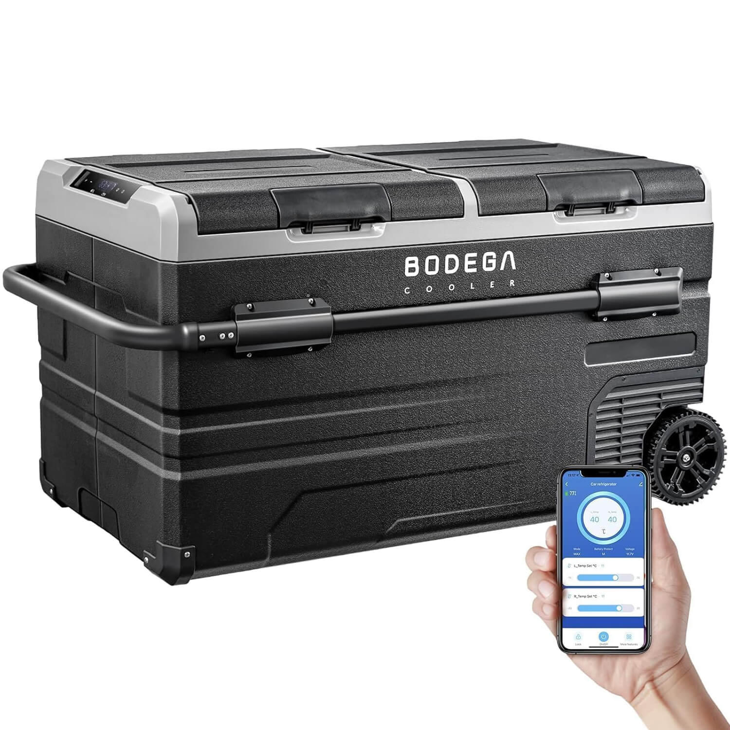 BODEGACOOLER Pro Dual-Zone Portable Refrigerator | 12V/24V Compressor